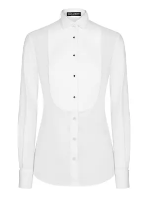 Dolce & Gabbana Cotton Poplin Shirt - White