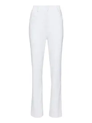 Norma Kamali High-waist Boot Leg Jeans - White