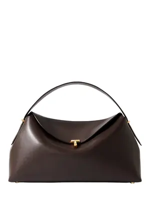 TOTÊME T-lock Leather Shoulder Bag - Brown