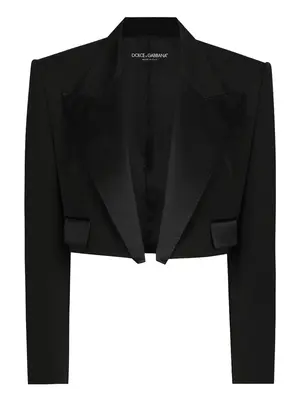 Dolce & Gabbana Cropped Blazer - Black