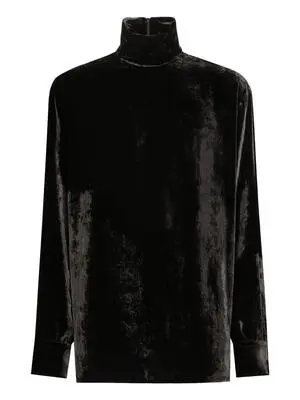 Dolce & Gabbana Velvet Shirt - Black