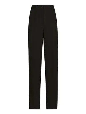 Dolce & Gabbana Tailored Gabardine Trousers - Black