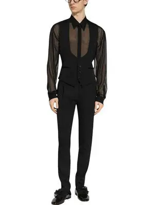 Dolce & Gabbana Slim-fit Tailored Trousers - Black