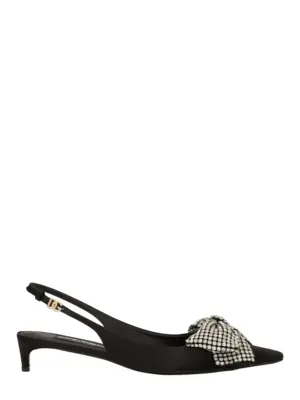 DOLCE & GABBANA Dolce & Gabbana 40mm Bow-Detailing Slingback Pumps