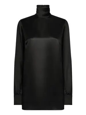 Dolce & Gabbana High-neck Blouse - Black