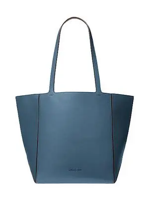 Michael Kors Jordi Large Leather Tote Bag Blue