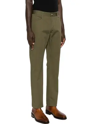 Saint Laurent Slim-cut Trousers - Green