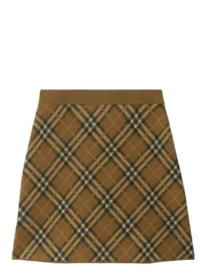 Burberry Check Mini Skirt - Neutrals