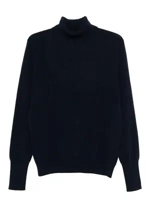 BALLANTYNE Roll Neck Sweater - Blue
