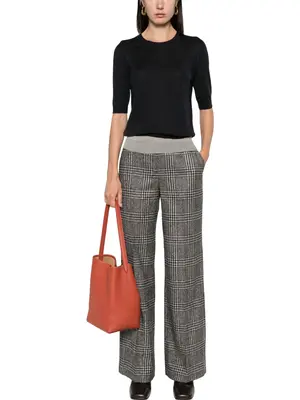 Lorena Antoniazzi Lorena Antoniazzi Checkered Trousers Blue