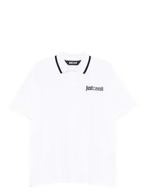 Just Cavalli Logo-embroidered Polo Shirt - White