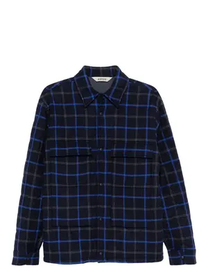 Aspesi Tattersall-check Shirt - Blue