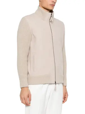 LUNARIA CASHMERE Panelled Jacket - Neutrals