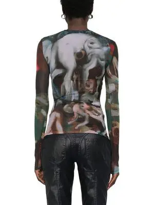 MUGLER X Ambera Wellmann Imposition Top - Green