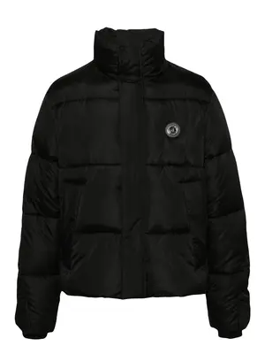 Just Cavalli Appliqué-logo Padded Jacket - Black