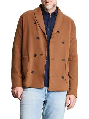 Billy Reid John Shawl Collar French Terry Jacket Oak Brown