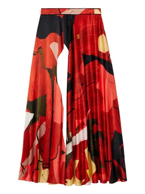 ROKSANDA Ameera Printed Satin Midi Skirt
