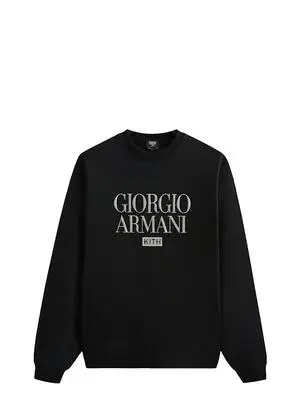 Kith X Giorgio Armani Nelson Crewneck Sweatshirt - Black