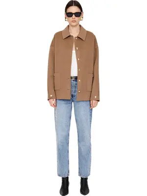 ANINE BING Luca Leather Jacket Camel