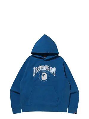 A BATHING APE Washed Relaxed Fit Hoodie - Blue