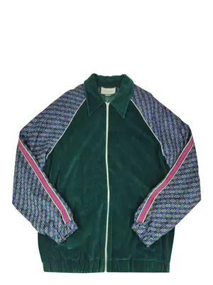 GUCCI Gucci Oversized Velvet Mixed Media Jacket