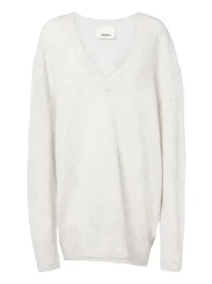 Isabel Marant Larana Silk, Alpaca, And Cashmere Sweater - Grey