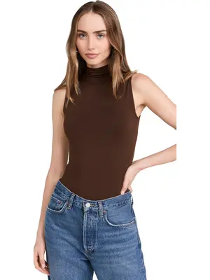 Wolford Wolford Viscose String Thong Bodysuit Umber