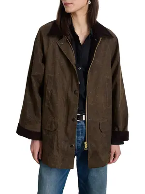 ALEX MILL Madison Waxed Cotton Jacket - Brown