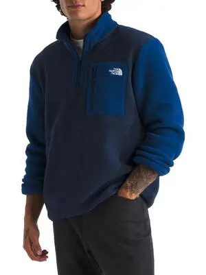 The North Face Yumiori Half Zip Recycled Fleece Pullover - Summit Navy/estate Blue