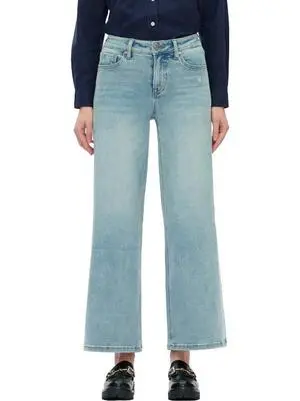 BAYEAS Lisa Ankle Wide Leg Jeans - Vintage Light Blue