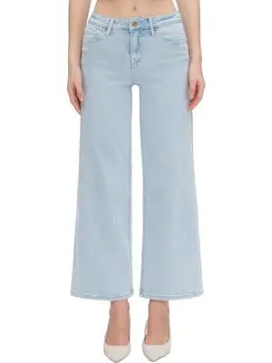 BAYEAS Lisa Ankle Wide Leg Jeans - Wathet