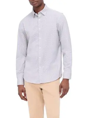 BUGATCHI Jules Ooohcotton® Microprint Button-down Shirt