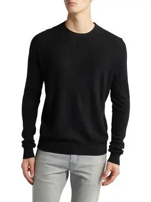 Robert Barakett Watertown Merino Wool Crewneck Sweater - Black