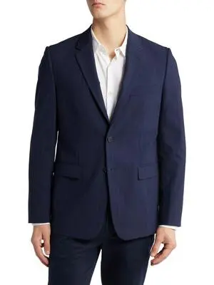 Theory Chambers Pinstripe Wool Blend Blazer - Nav