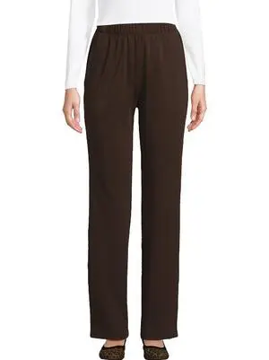 LANDS' END Sport Knit High Rise Pants - Rich Coffee