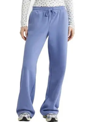 Bp. Wide Leg Fleece Sweatpants - Blue Frost