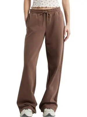 Bp. Wide Leg Fleece Sweatpants - Brown Quartz