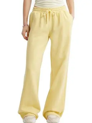 Bp. Wide Leg Fleece Sweatpants - Yellow Begonia