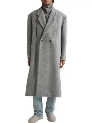 Fear Of God Relaxed Boiled Virgin Wool Double-breasted Overcoat - Light Grey