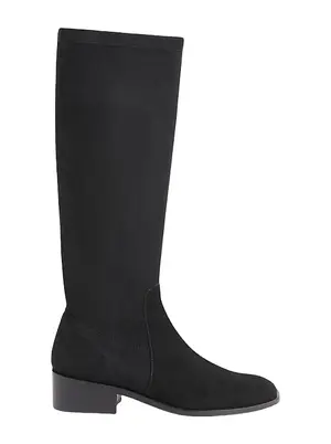 Whistles Lisa Stretch Heeled Leather Knee-high Boots - Black