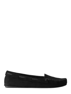THE ROW Mabel Suede Loafers - Black