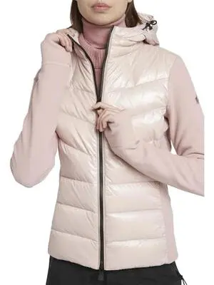 Moncler Puffer Fleece Zip-up Cardigan - Pink