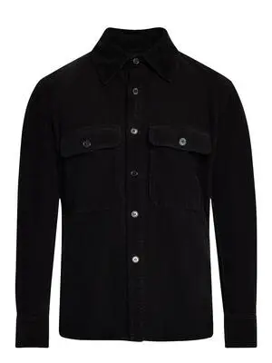 Saint Laurent Corduroy Overshirt Grey