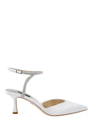 Badgley Mischka Autumn Silk Pumps - White