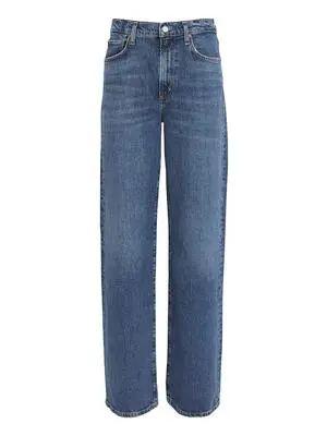 AGOLDE Harper Mid-rise Straight Jeans - Blue