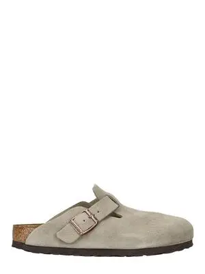 BIRKENSTOCK Suede Boston Clogs Brown