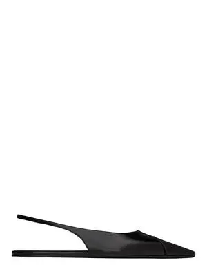 Saint Laurent Babylone Slingback Flats - Black