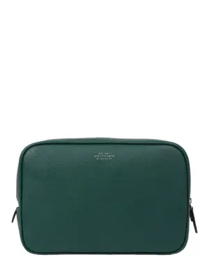 Smythson Smythson Panama Leather Tech Organiser Pouch Green