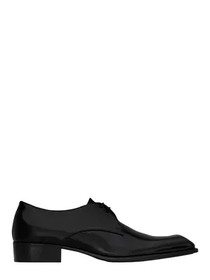 Saint Laurent Jean Leather Derby Shoes - Black