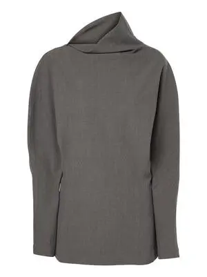 Bottega Veneta Draped Wool-blend Top - Grey